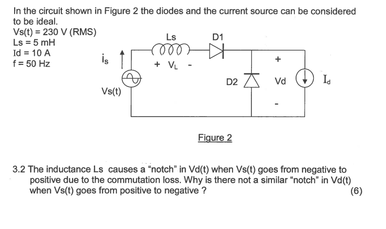 Solved In the circuit shown in Figure 2 ﻿the diodes and the | Chegg.com