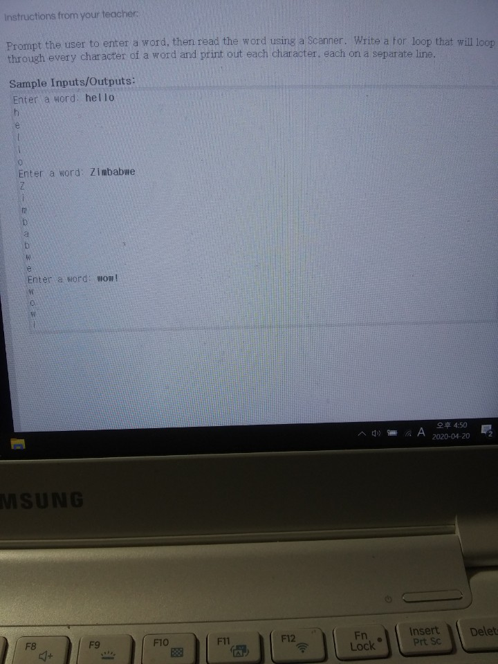 Solved Instructions from your teacher Prompt the user to | Chegg.com