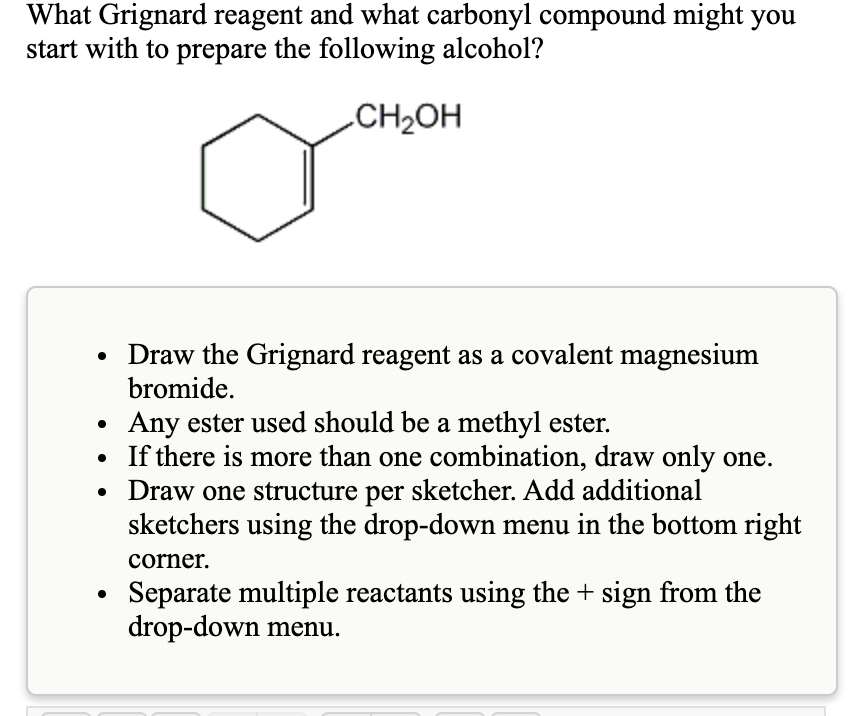 Solved What Grignard reagent and what carbonyl compound | Chegg.com