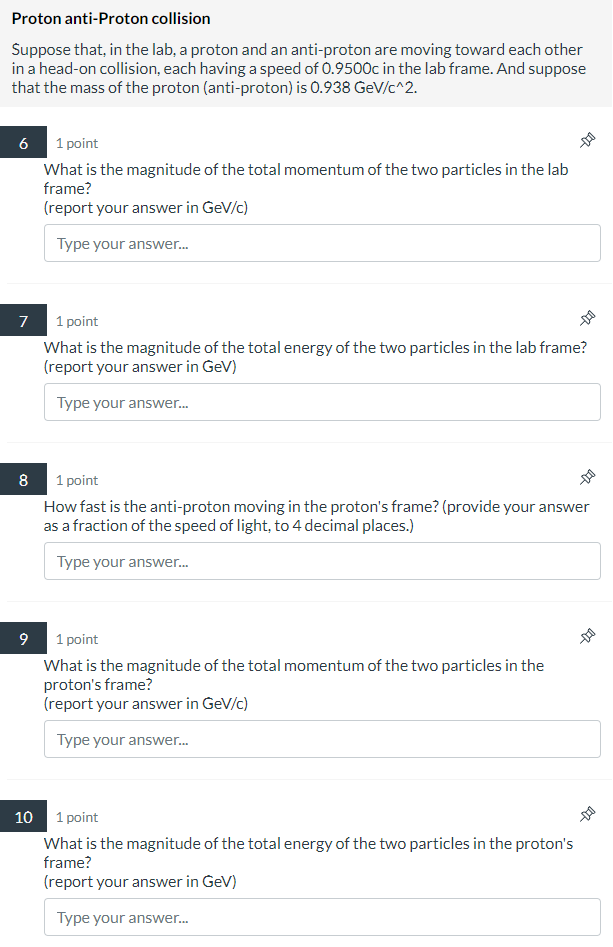 Solved Proton Anti Proton Collision Suppose That In The