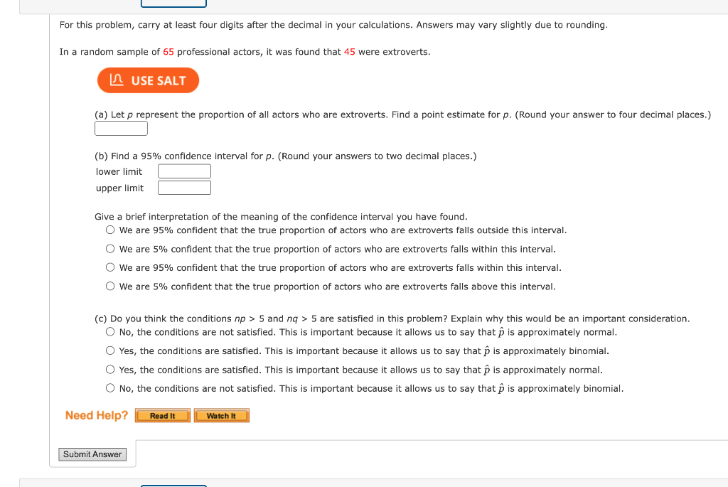 Solved or this problem, carry at least four digits after the | Chegg.com