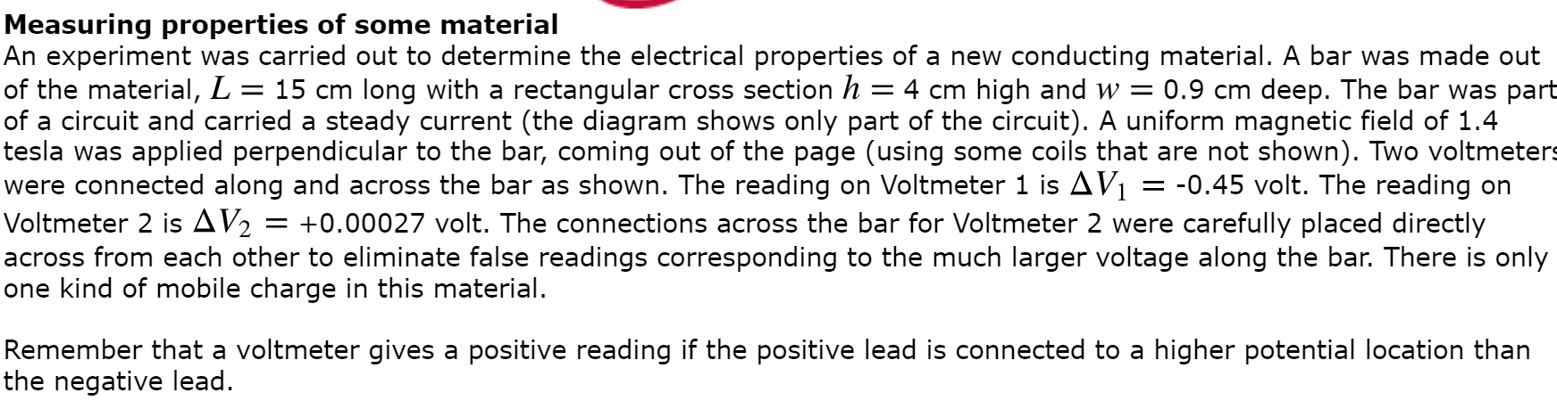 Solved Measuring properties of some material An experiment | Chegg.com