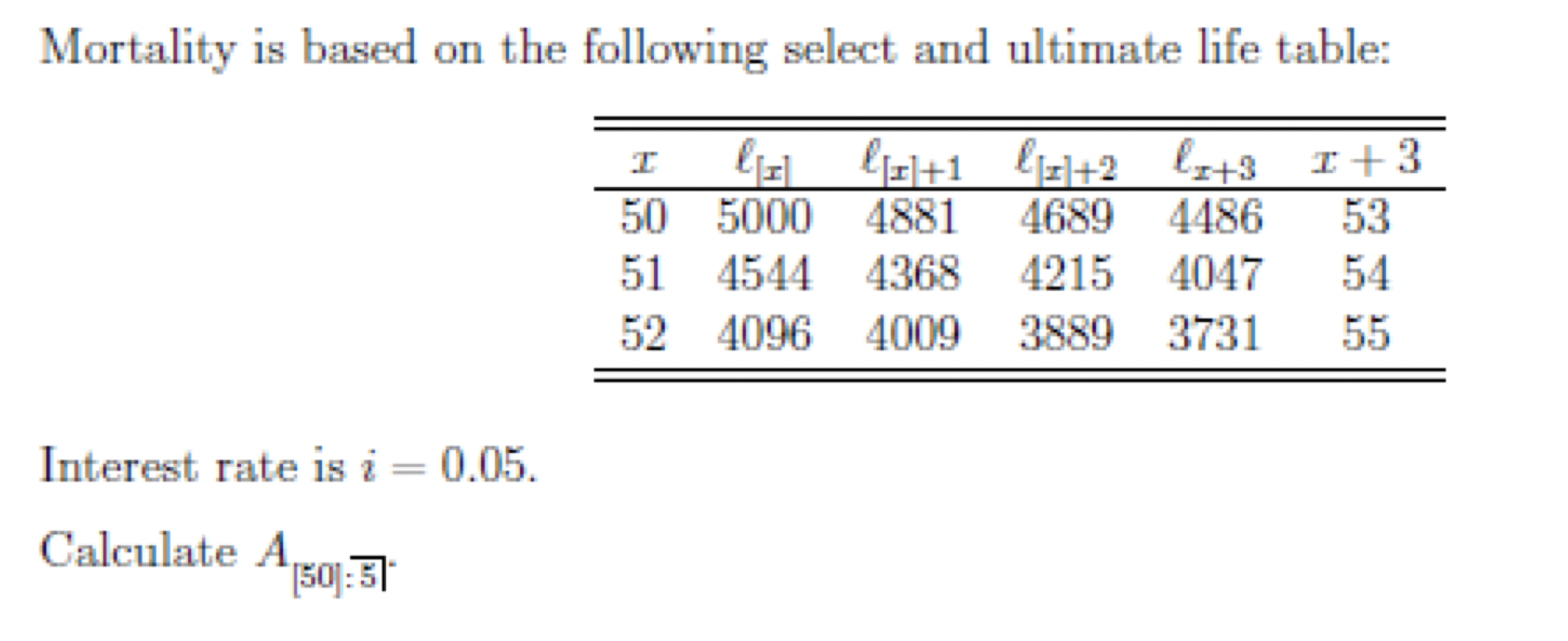 Mortality is based on the following select and | Chegg.com