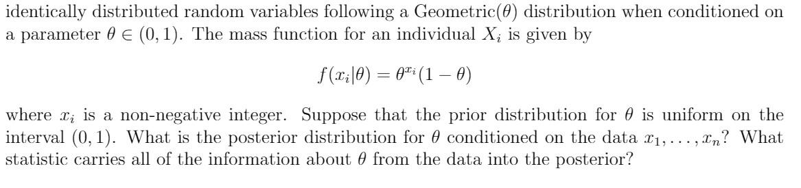 Solved identically distributed random variables following a | Chegg.com