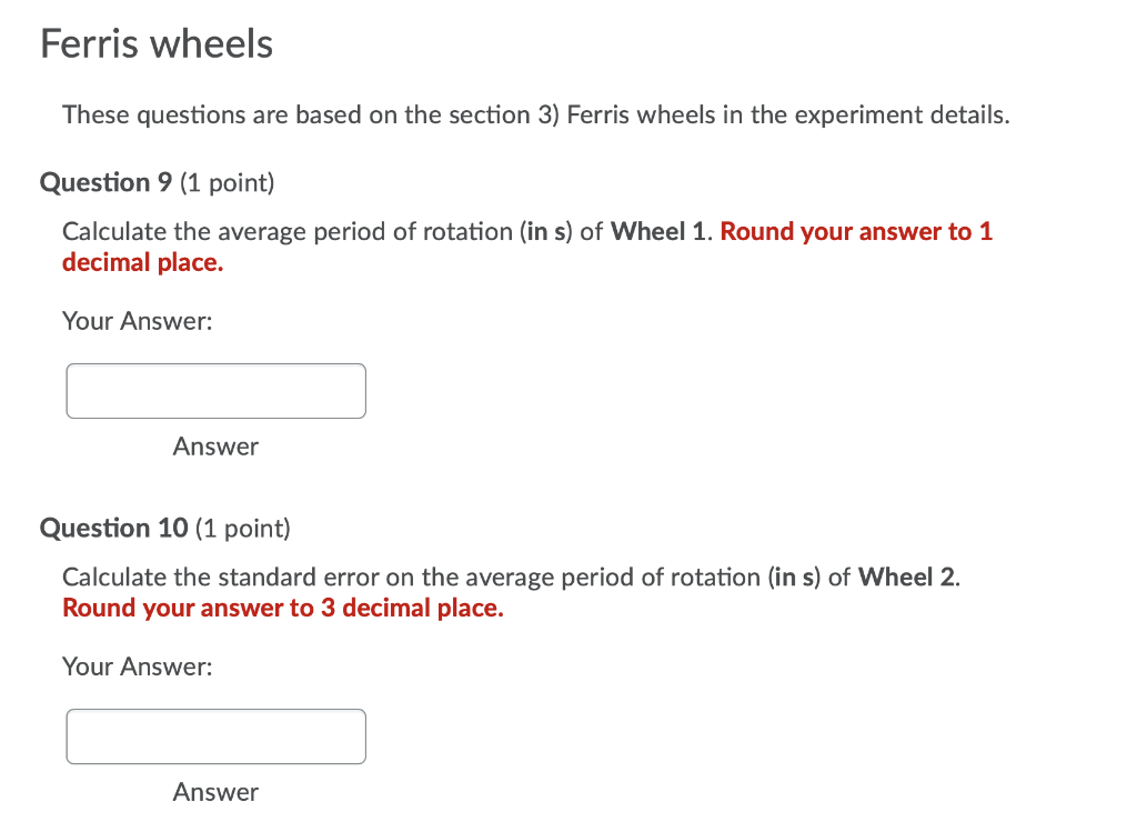 Solved 3) Ferris wheels A group of curious physics students | Chegg.com