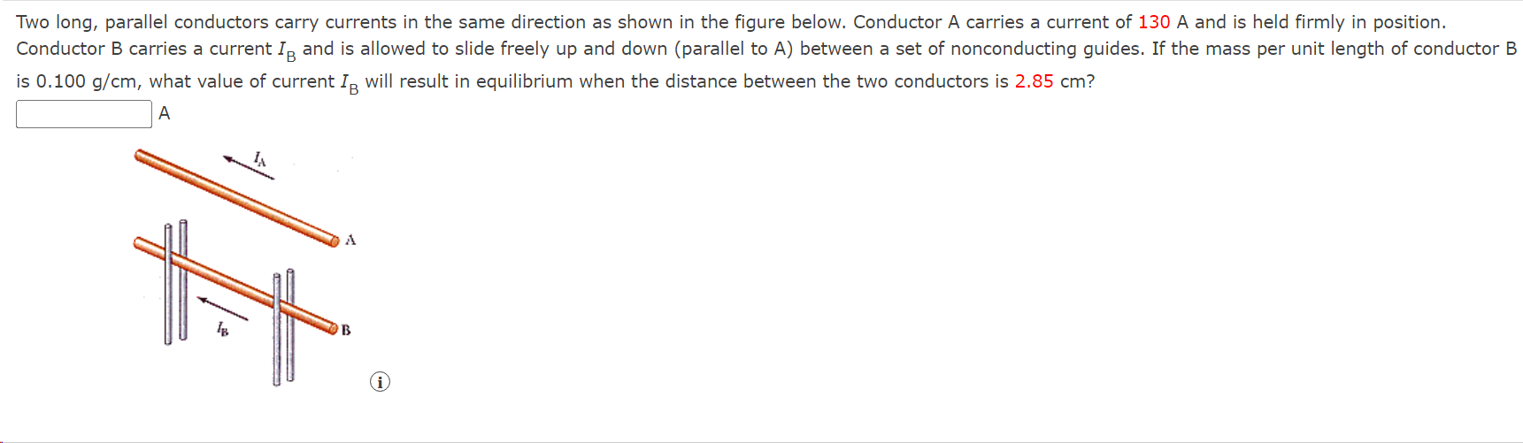 Solved Two long, parallel conductors carry currents in the | Chegg.com