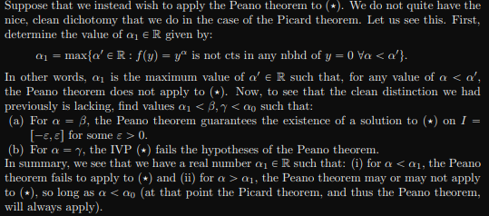 Solved Consider the following IVP: dtdy=yα,y(0)=0Suppose | Chegg.com