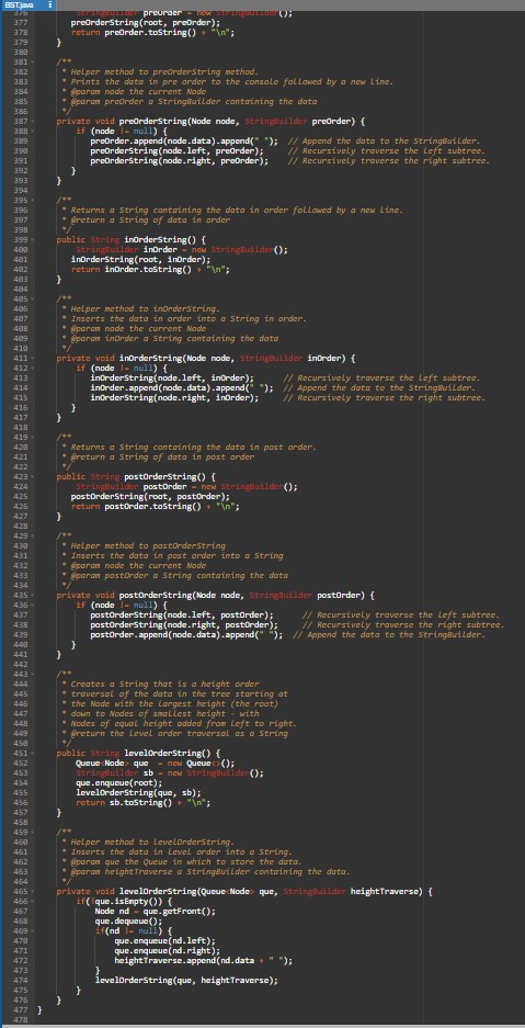 In this Lab we continue developing our BST. Step 1: | Chegg.com