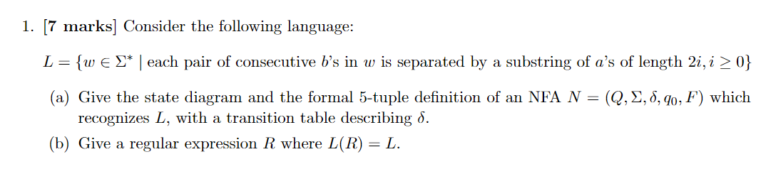 Solved DFA for the language L = (w starts with an a and | Chegg.com