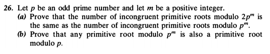 26. Let p be an odd prime number and let m be a | Chegg.com