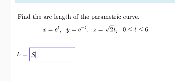 Solved Find the arc length of the parametric curve. | Chegg.com