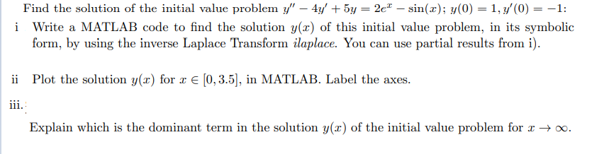 Solved Find the solution of the initial value problem | Chegg.com