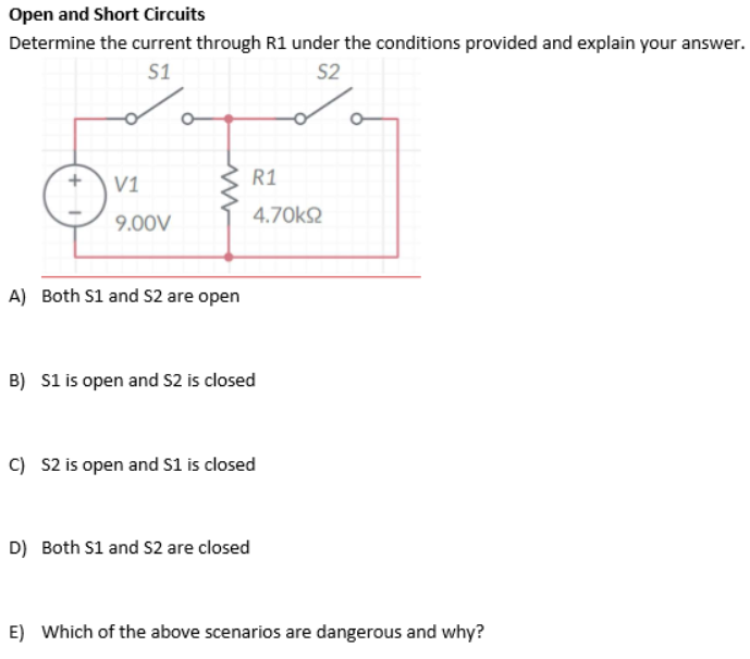 Solved Part 1 Determine Current Through R1 Under Various
