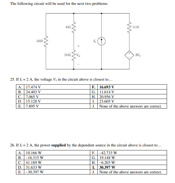 Solved The following circuit will be used for the next two | Chegg.com