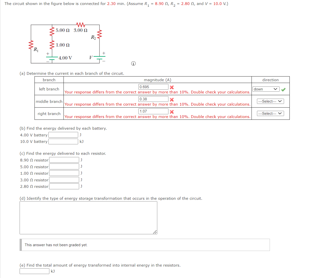Solved The circuit shown in the figure below is connected | Chegg.com