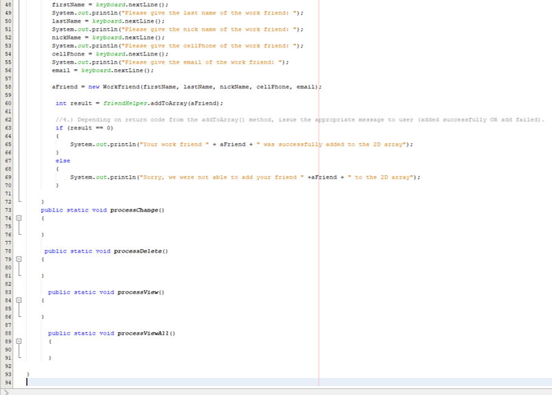 Solved There are 3 classes in this project: The WorkFriend | Chegg.com
