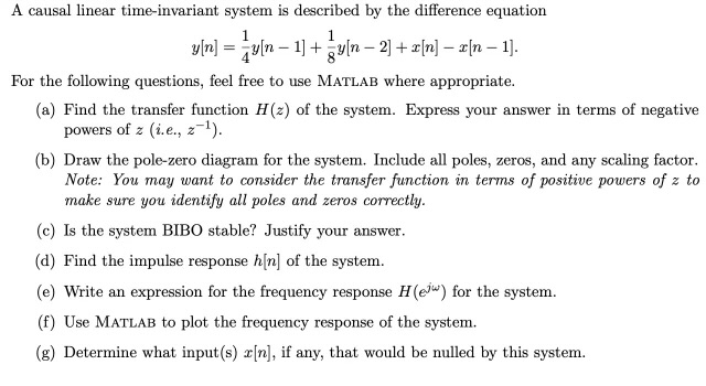 Solved A causal linear time-invariant system is described by | Chegg.com