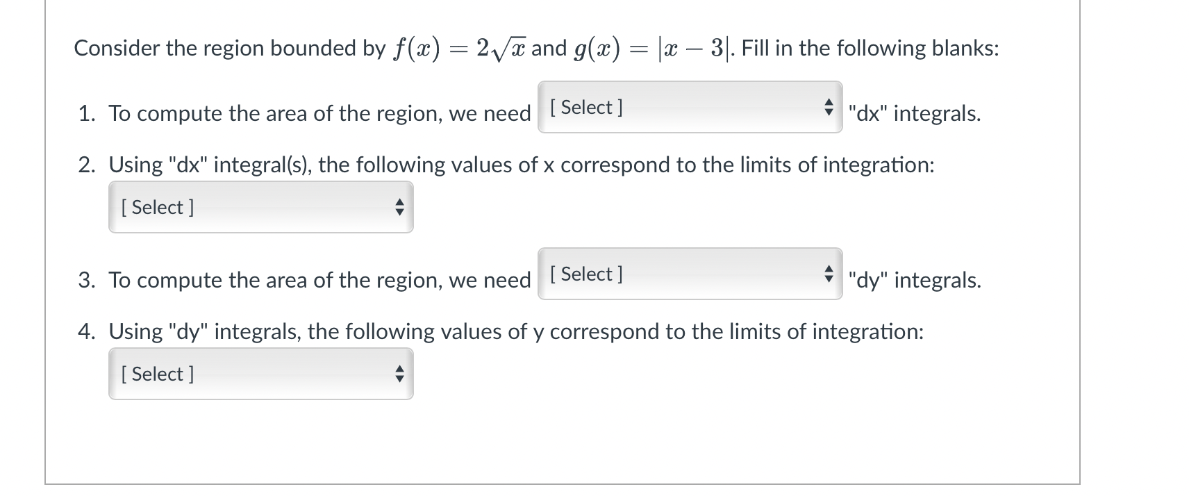 Consider the region bounded by f(x)=2x and | Chegg.com