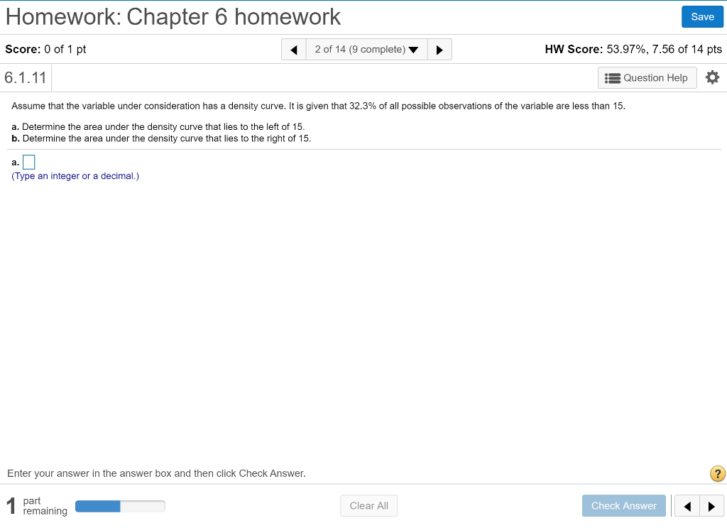 Solved Homework Chapter 6 Homework Save Score 0 Of 1 Pt 2