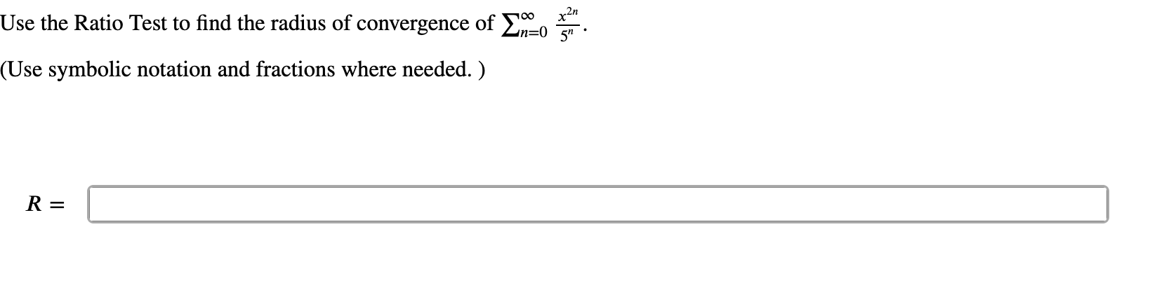 Solved Use the Ratio Test to find the radius of convergence | Chegg.com