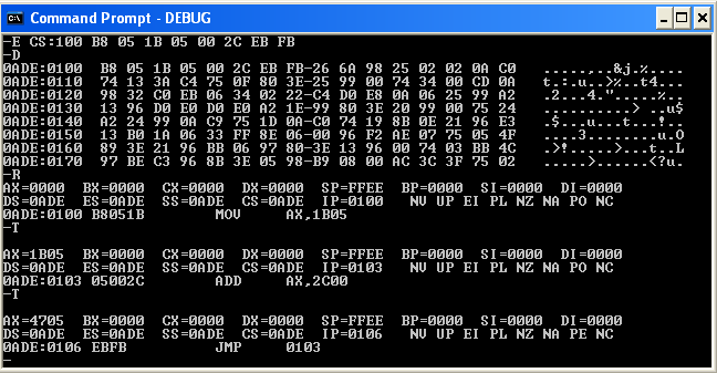 Assume that you have used DEBUG to enter the | Chegg.com