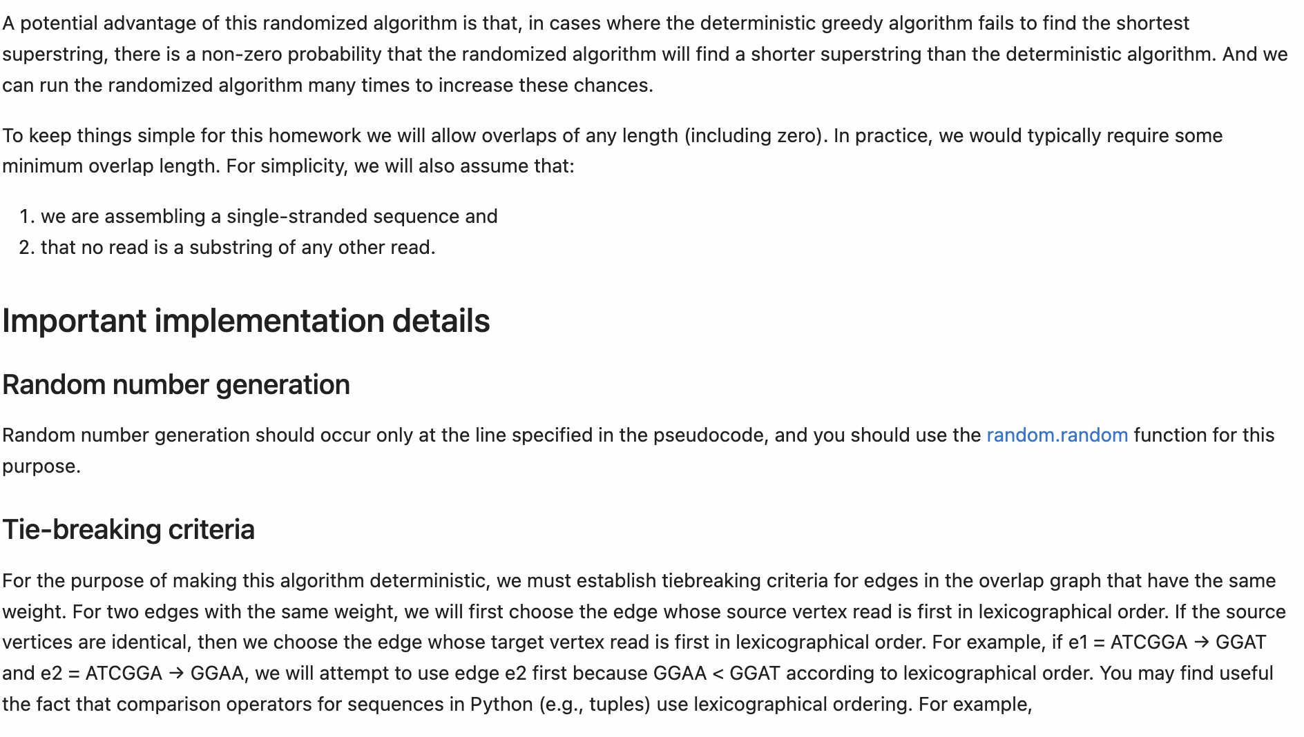 Solved Write a function, sometimes_greedy_assemble, that | Chegg.com Solved Write a function, sometimes_greedy_assemble, that | Chegg.com