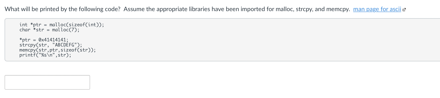 Solved What will be printed by the following code? Assume | Chegg.com
