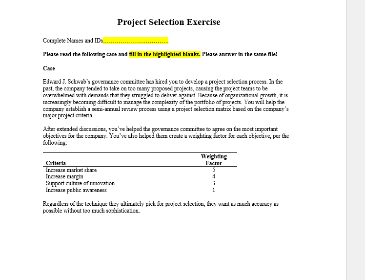 Solved Edward J. Schwab’s governance committee has hired you | Chegg.com