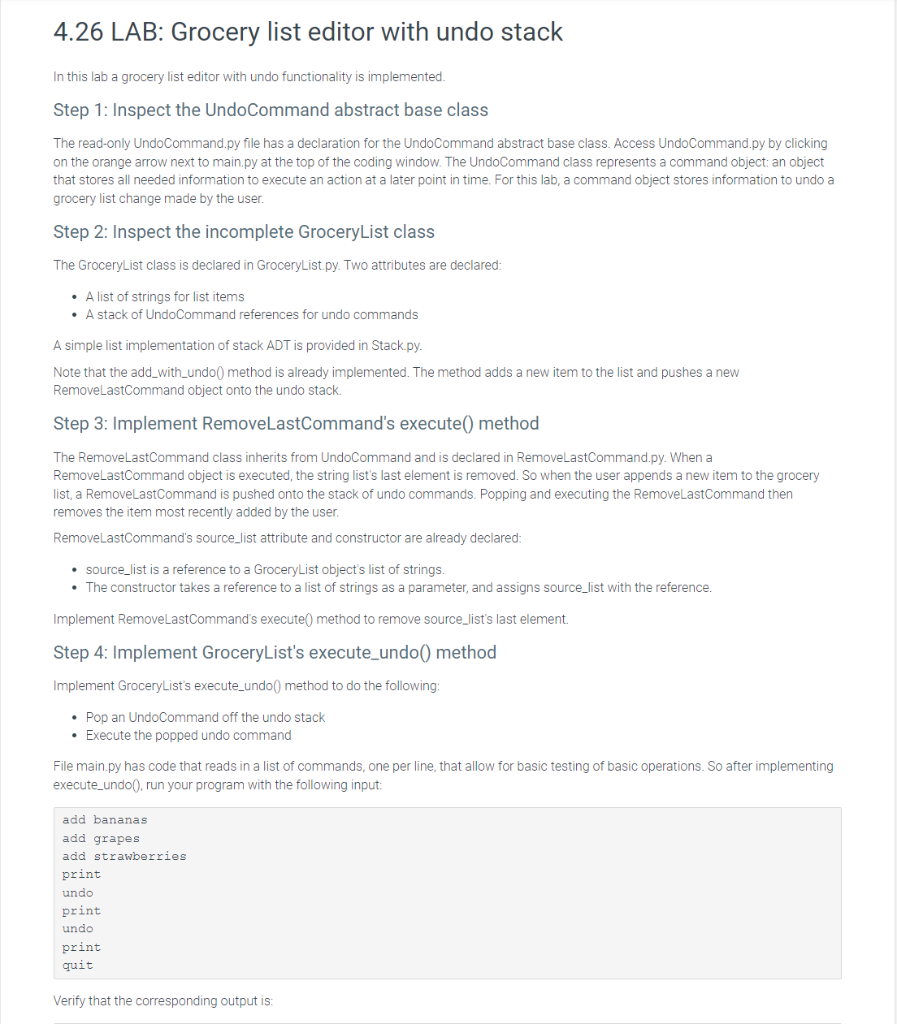 There is a Python 3 lab that I need assistance in, | Chegg.com