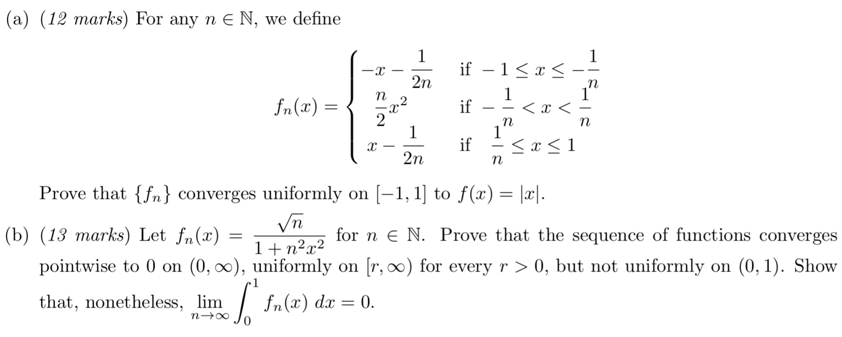 Solved (a) (12 ﻿marks) ﻿For any ninN, we | Chegg.com
