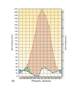 Solved Below is a Sample Water Budget graph below for | Chegg.com