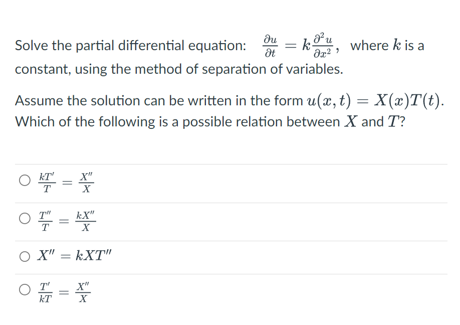 Solve the partial differential equation: | Chegg.com