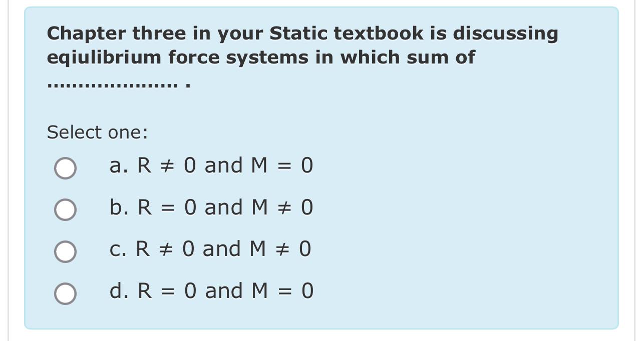 Solved Chapter three in your Static textbook is | Chegg.com