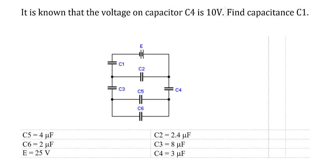 Solved It is known that the voltage on capacitor C4 is 10V. | Chegg.com