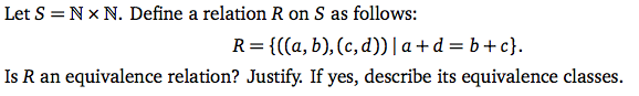 Solved Let S=NxN. Define a relation R on S as follows: | Chegg.com