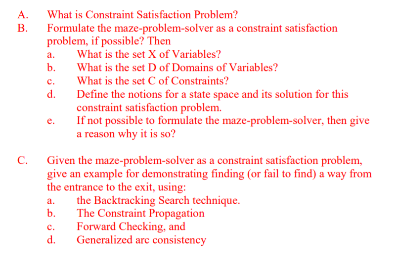 Ai Consider Using Constraint Satisfaction Problem
