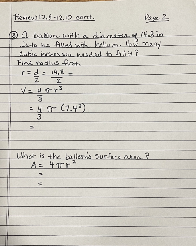 Solved (1) Find the LSA, TSA, + Volume of the cylinder.(2) | Chegg.com