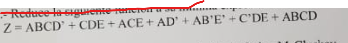 Solved 1.- Reduce the following function to its minimum | Chegg.com