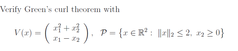 Solved Verify Greens Curl Theorem With 