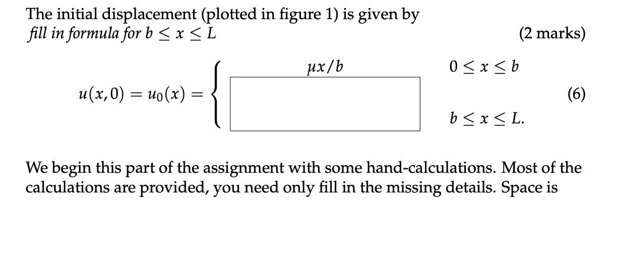 Solved The problem is concerned with a uniform string | Chegg.com