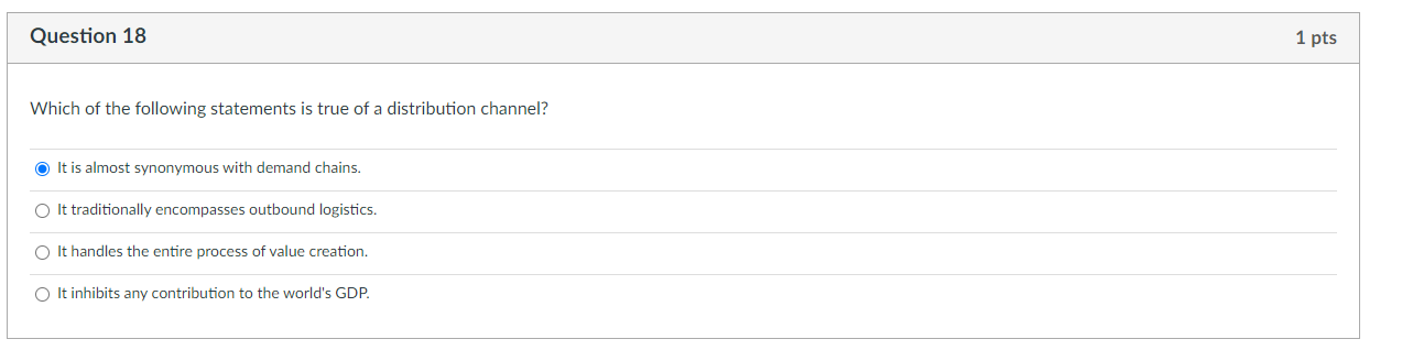 Solved Question 18 1 pts Which of the following statements | Chegg.com
