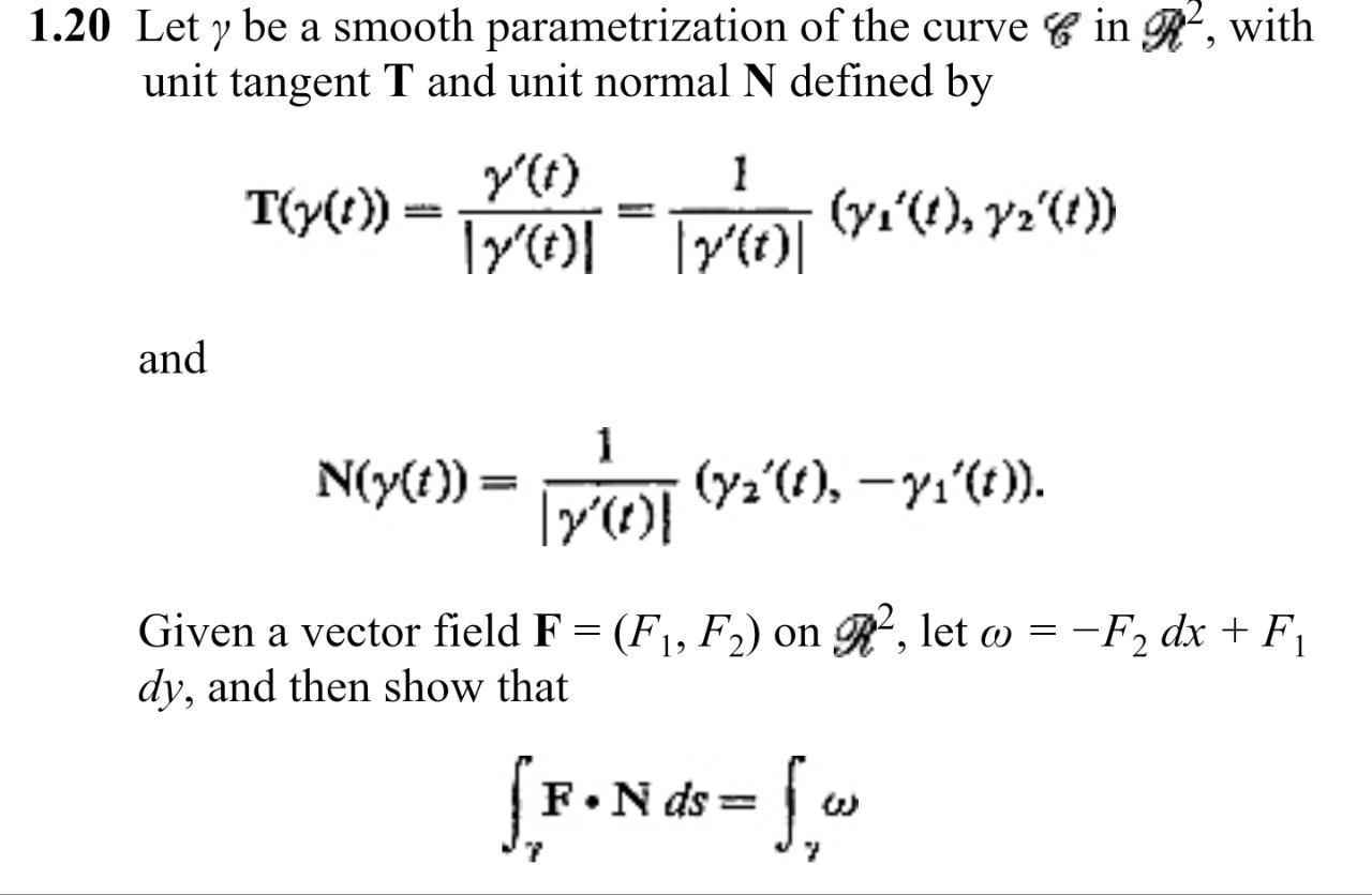 Solved .20 Let γ be a smooth parametrization of the curve C | Chegg.com