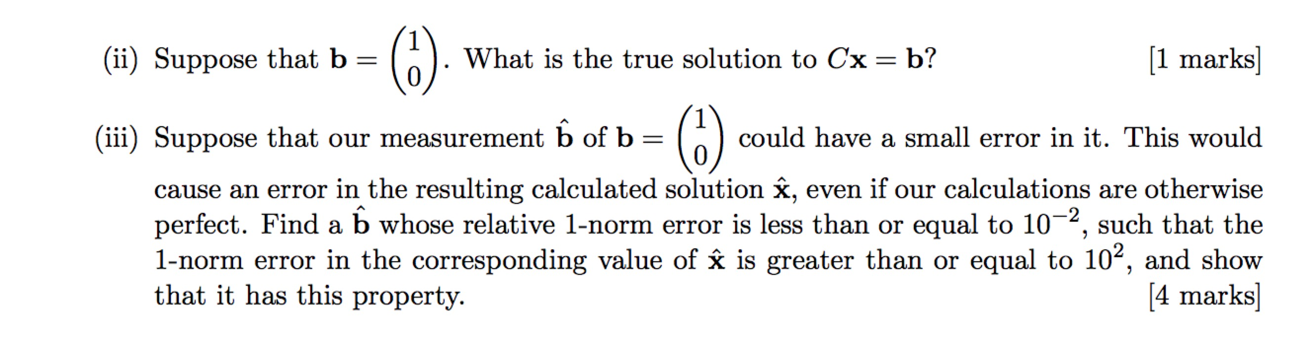 Solved 2. (a) An algorithm solves a system of linear | Chegg.com