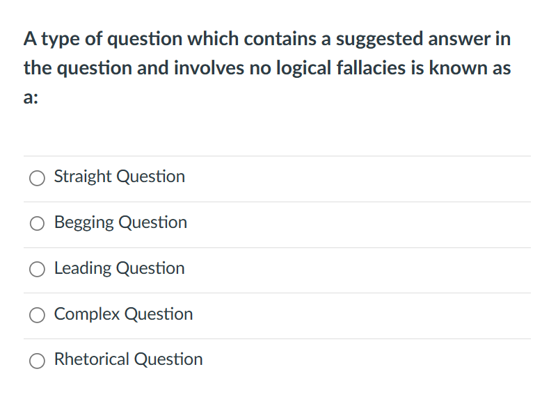 A type of question which contains a suggested answer | Chegg.com
