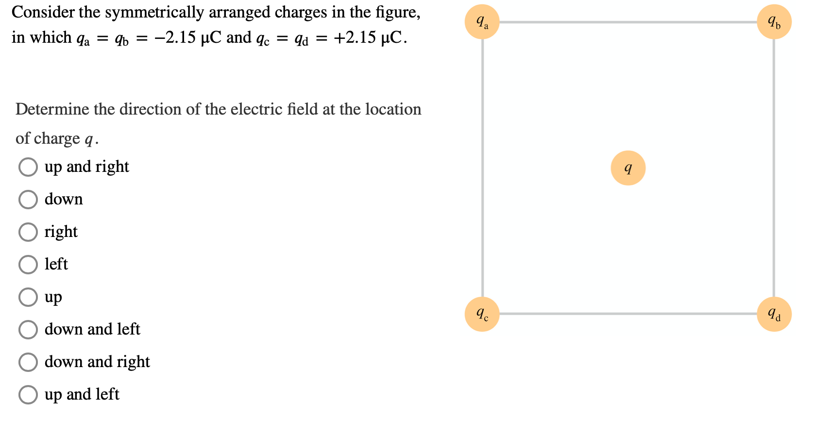 Solved Consider The Symmetrically Arranged Charges In The 