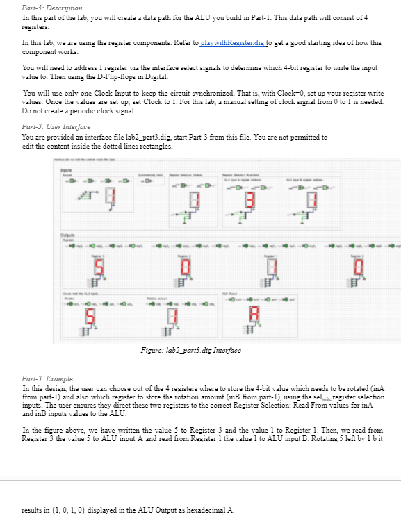 Solved Part-3: Description In this part of the lab, you will | Chegg.com