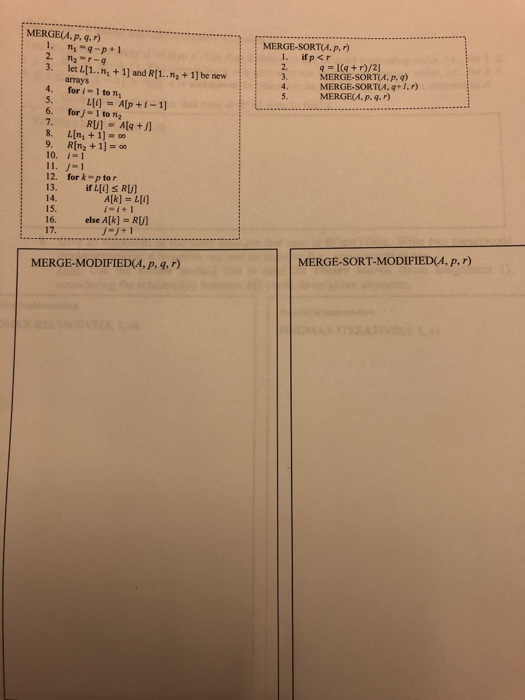 Solved MERGE(A, P,q.r . n-q-P+1 ifp