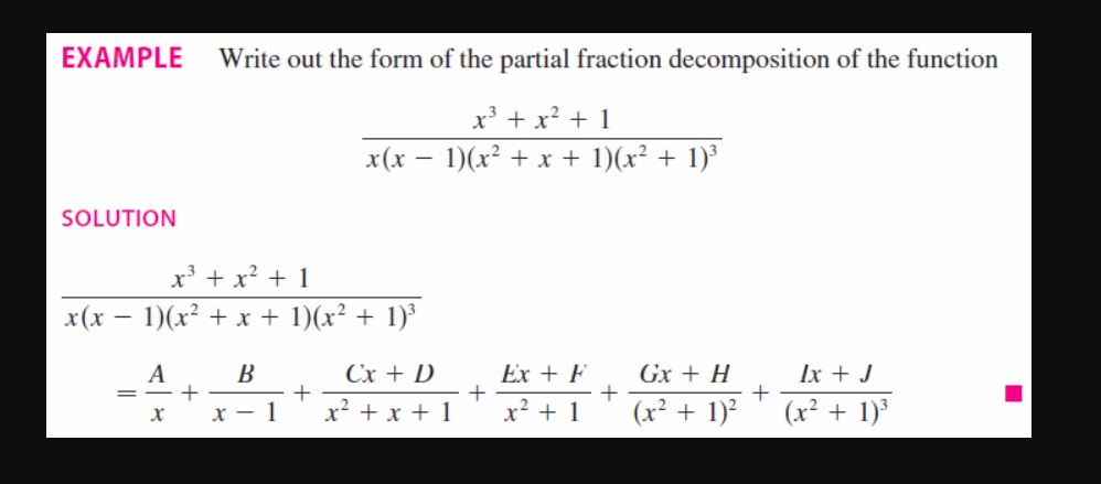 Solved Write out the form of the partial fraction | Chegg.com