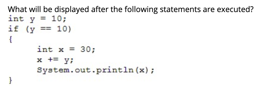 Solved What will be displayed after the following statements | Chegg.com