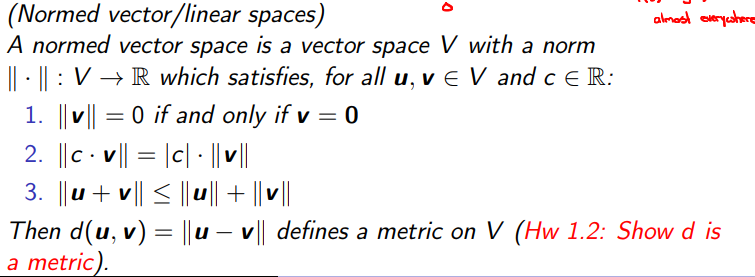 Solved Normed vector/linear spaces ) ( A normed vector space | Chegg.com